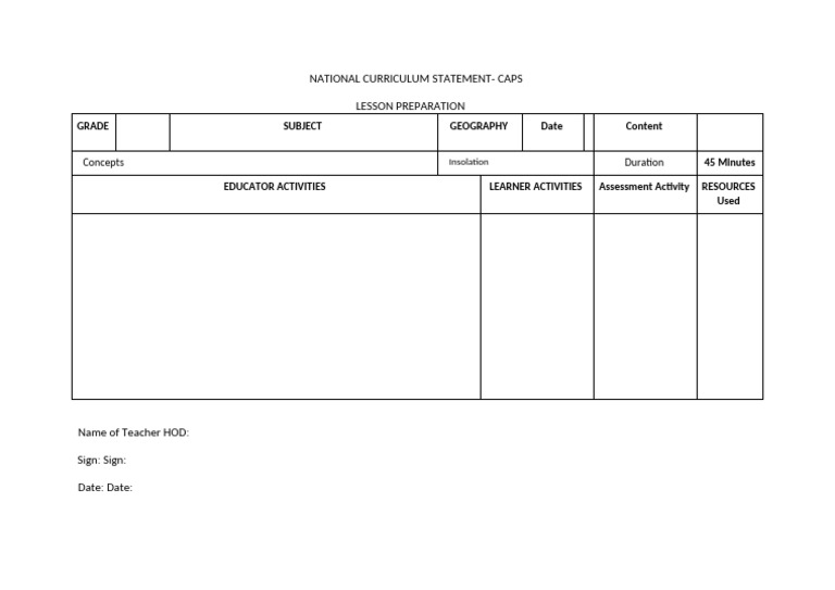 Lesson Plan Humanities | PDF