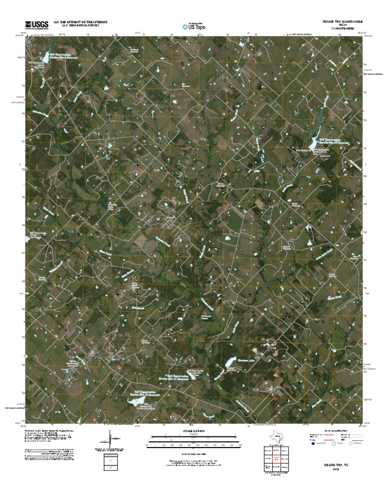 Topographic Map of Round Top | PDF | Road Transport | Transport