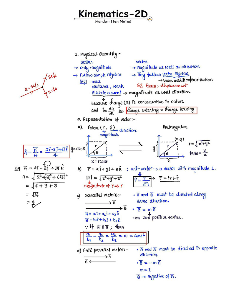 Kinematics 2D | PDF