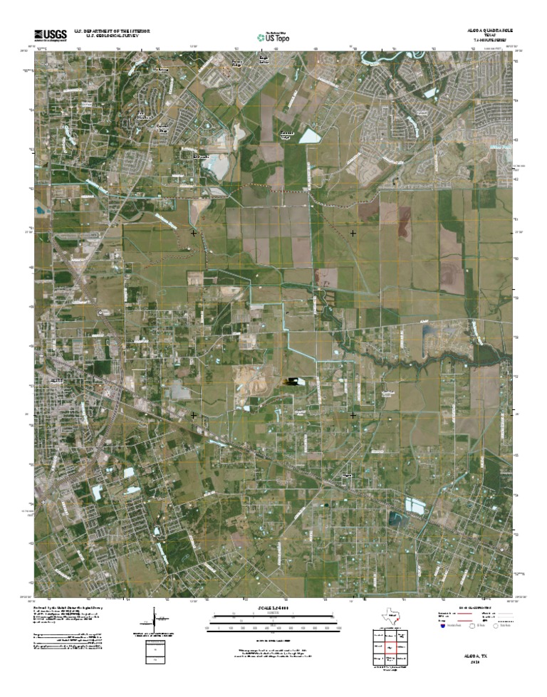 Topographic Map of Algoa | PDF