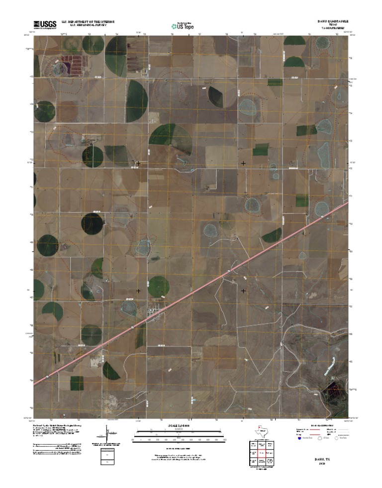Topographic Map of Dawn | PDF | United States Geological Survey | Geomatics