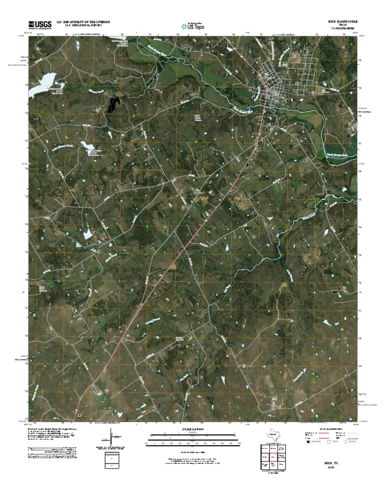 Topographic Map of Hico | PDF | United States Geological Survey | Land Use