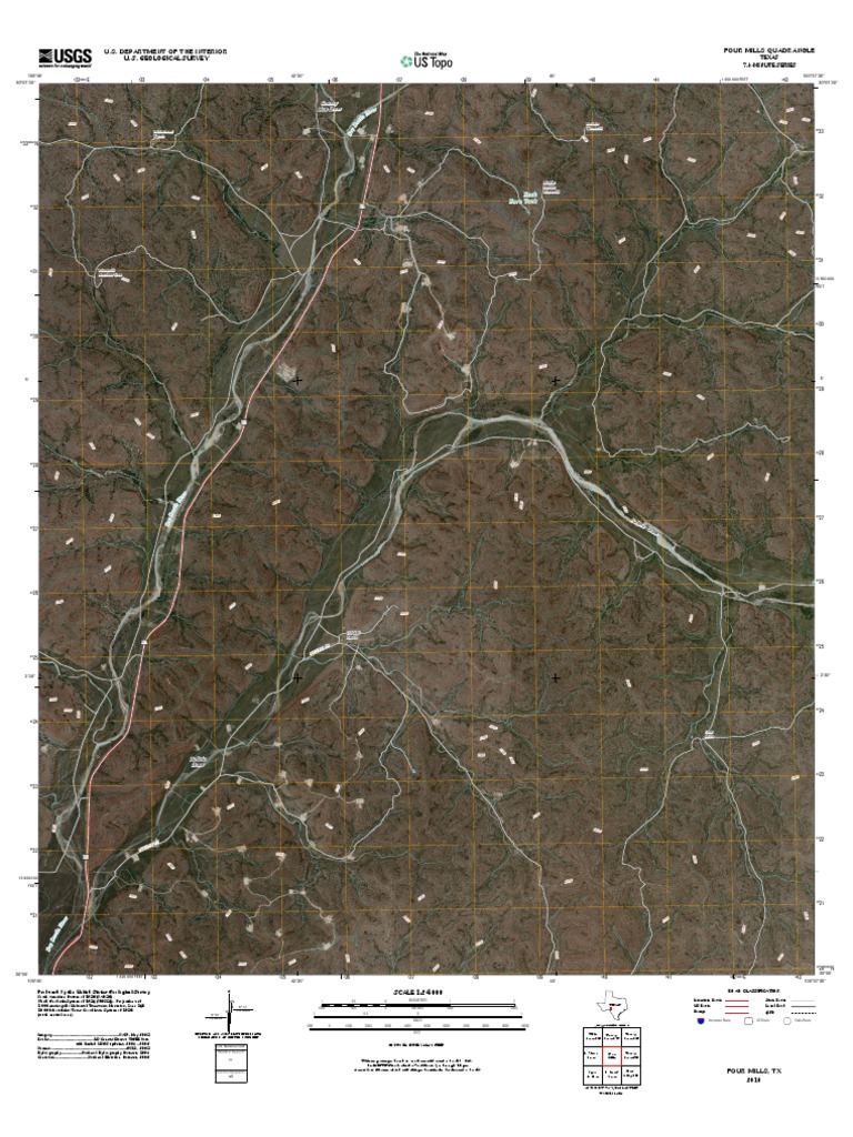 Four Mills Quadrangle Map, Texas | PDF | United States Geological ...