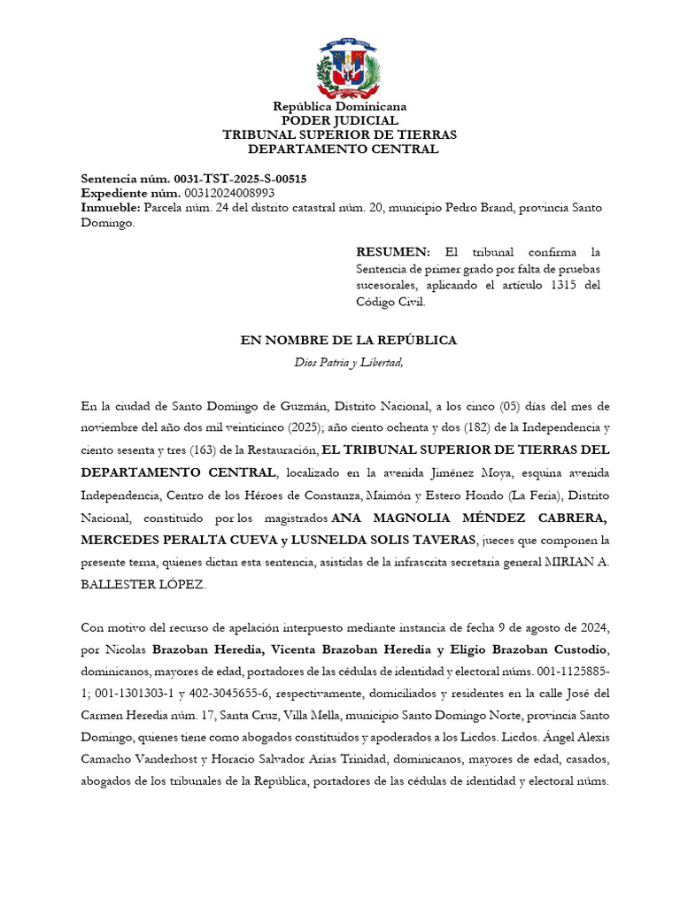 Sentencia - Definitiva 0031 TST 2025 S 005151 19410207 - Signed | PDF ...