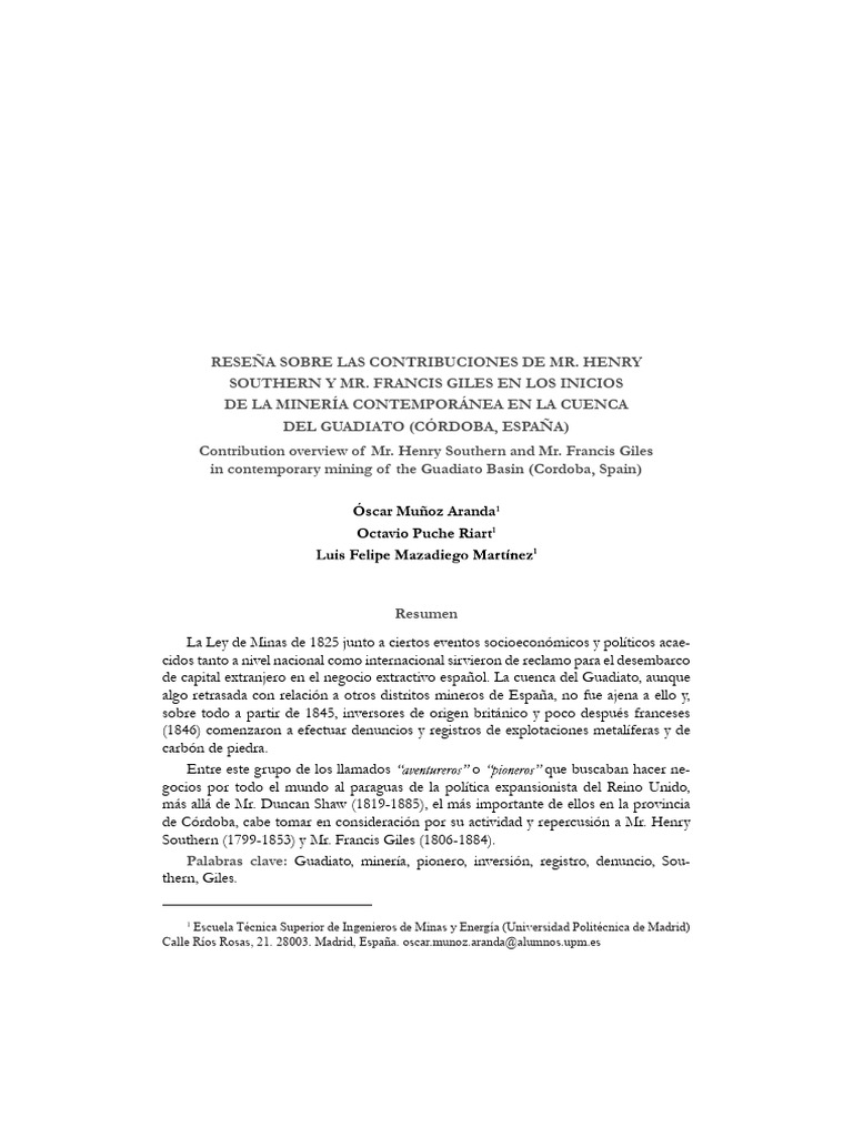 Articulo Southern - Giles - Almanzora - 2022 | PDF | Minerales | Materiales