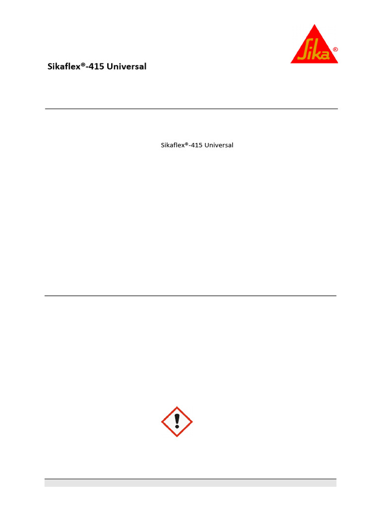 ES Sikaflex-415 Universal | PDF | Agua | Química