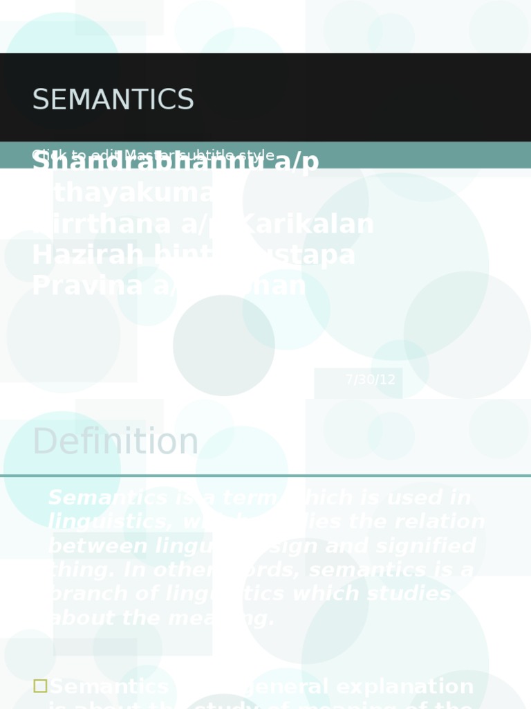 Semantics | Download Free PDF | Semantics | Word