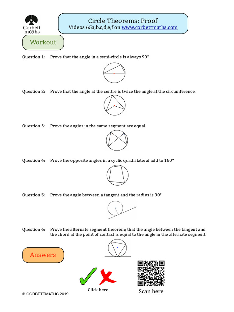 Circle Theorem Proofs | PDF