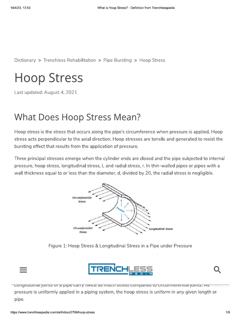 Hoop Stres Circunferencial | PDF