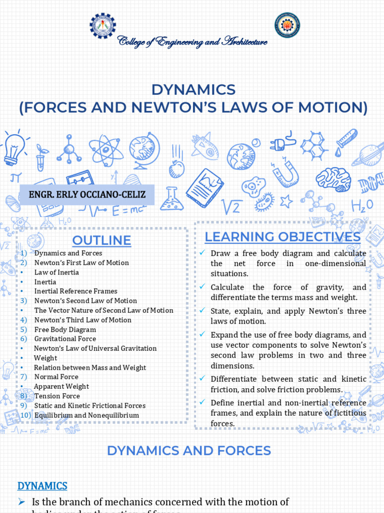 3.1. Dynamics (Newton's Law of Motion, Friction and Equilibrium) .1C ...