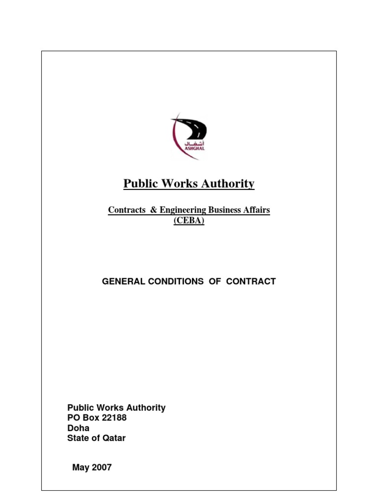 General Conditions of Qatar Contracts | PDF | Indemnity | General ...