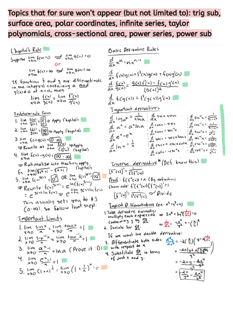 Calc Rules | PDF