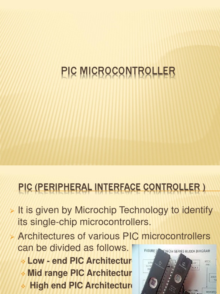 PIC Microcontroller | PDF | Pic Microcontroller | Microcontroller