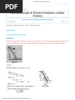 Ladder Friction Analysis Example | PDF | Force | Friction