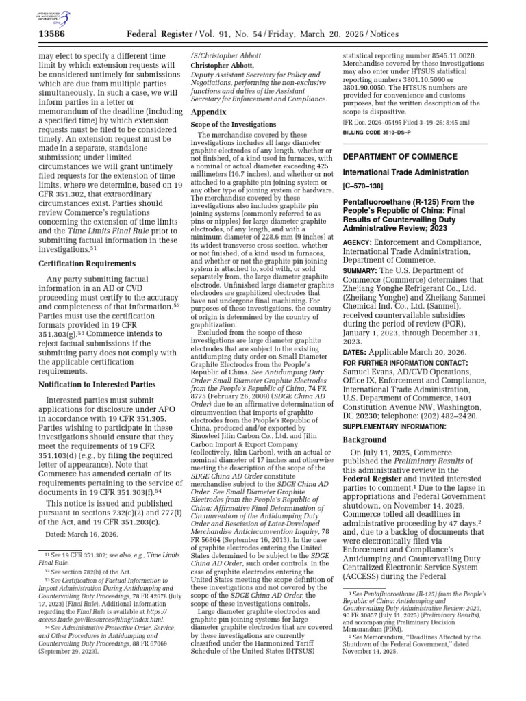 Federal Register / Vol. 91, No. 54 / Friday, March 20, 2026 / Notices | PDF