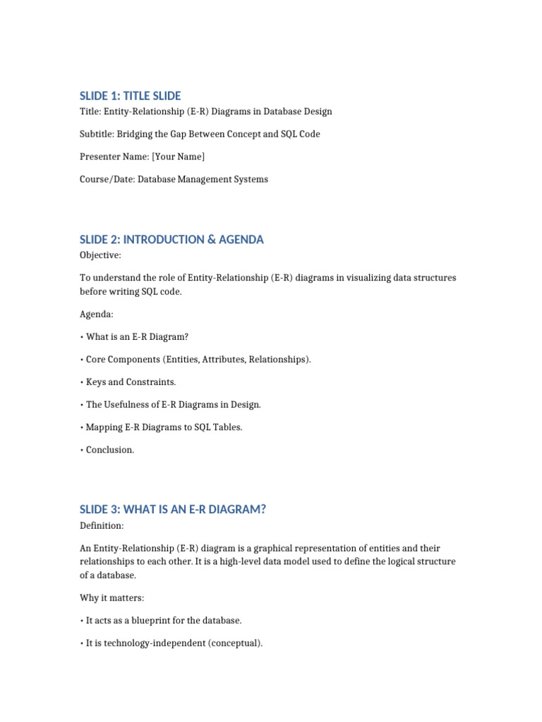 ER Diagram Detailed Word Presentation | PDF | Computing | Software Design