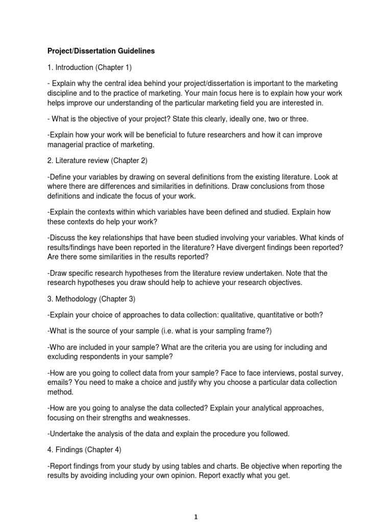 Dissertation Guidelines | PDF | Research Methods | Methodology