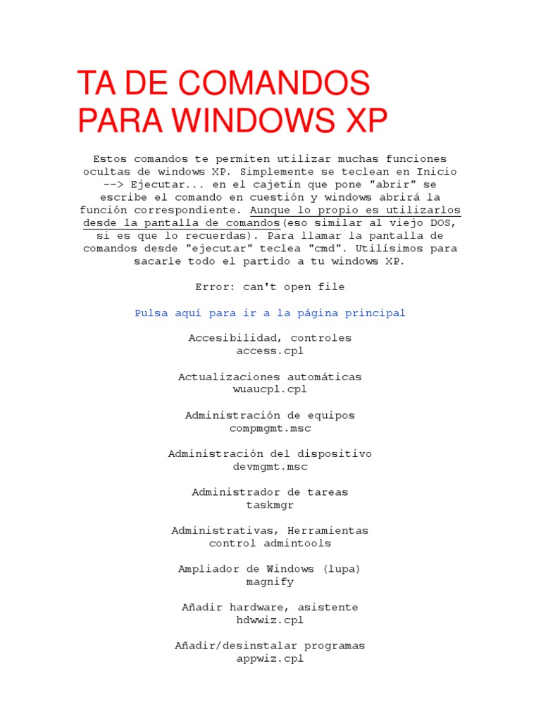 140 Comandos Para Ejecutar Xp Windows 7 Youtube