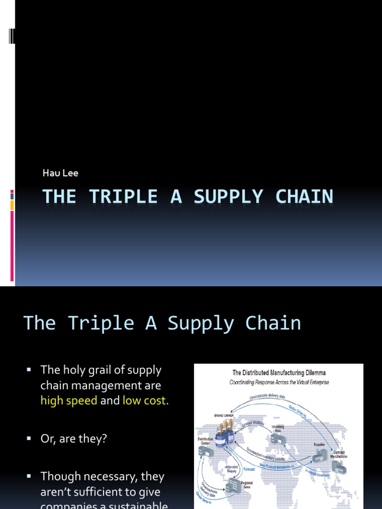 Triple A Supply Chain | PDF | Supply Chain | Inventory