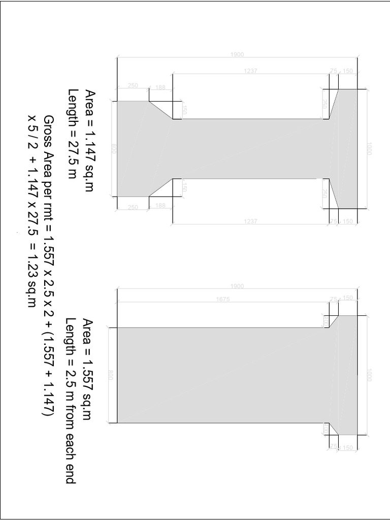 PSC Girder Cross Sectional Area | PDF