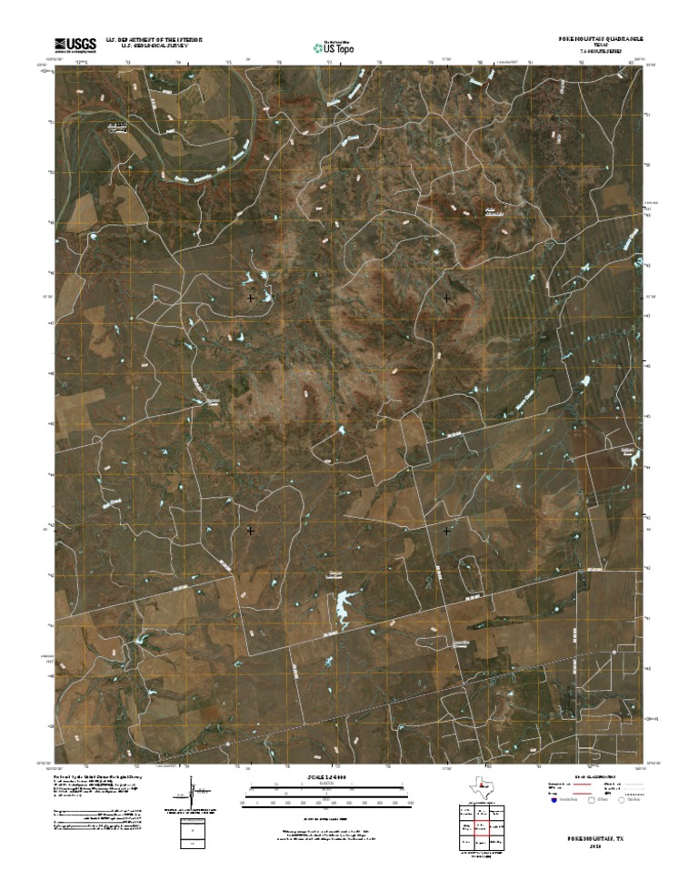 U.S. Department of The Interior Poke Mountain Quadrangle | PDF | United ...