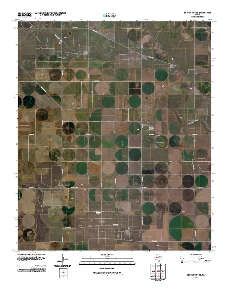 Topographic Map of Denver City SE | PDF | Geomatics | United States ...