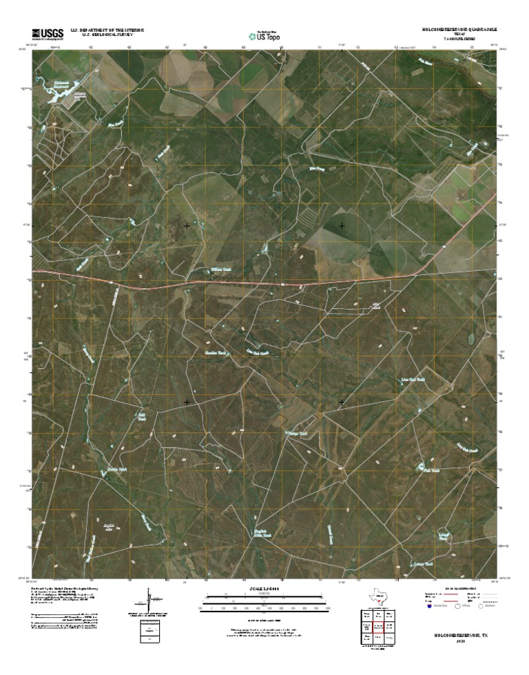 Topographic Map of Holcomb Reservoir | Download Free PDF | United ...