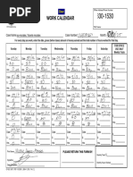 DCF Work Calendar Form CF-ES 3007 | PDF