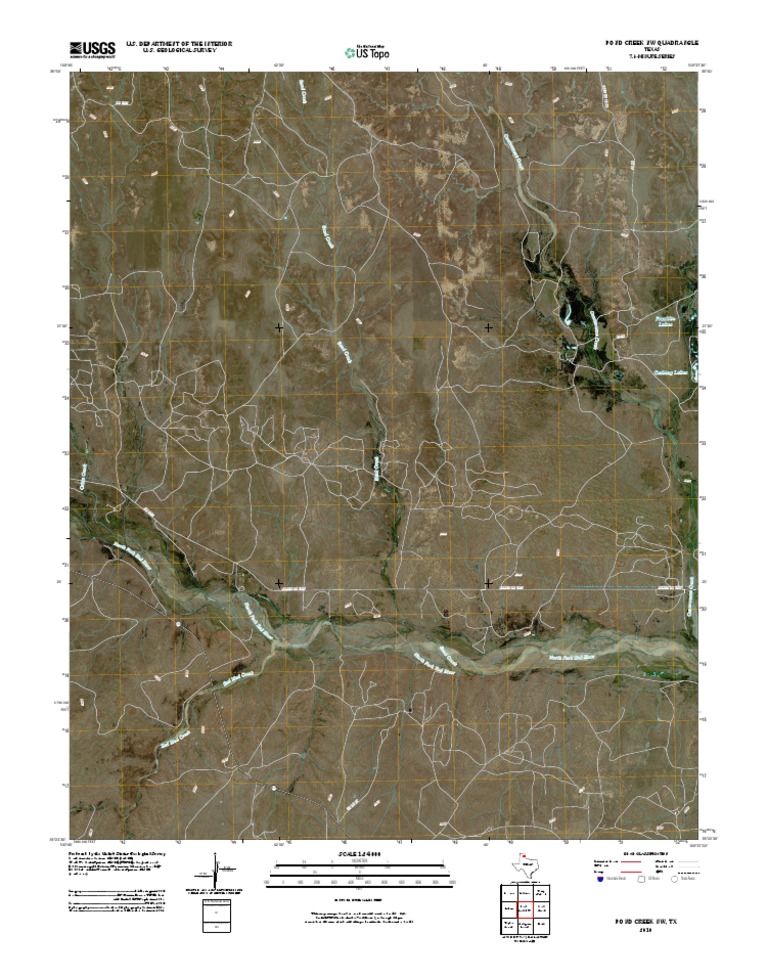 Topographic Map of Pond Creek NW | PDF | Cartography | Geomatics