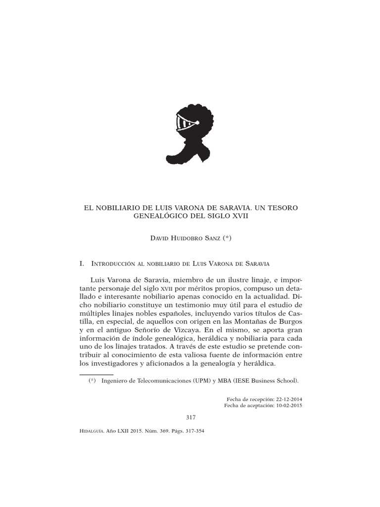El_Nobiliario_de_Luis_de_Varona_de_Sarav | PDF | Nobleza