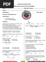 Grade 6 CBC Mathematics Assessment | PDF