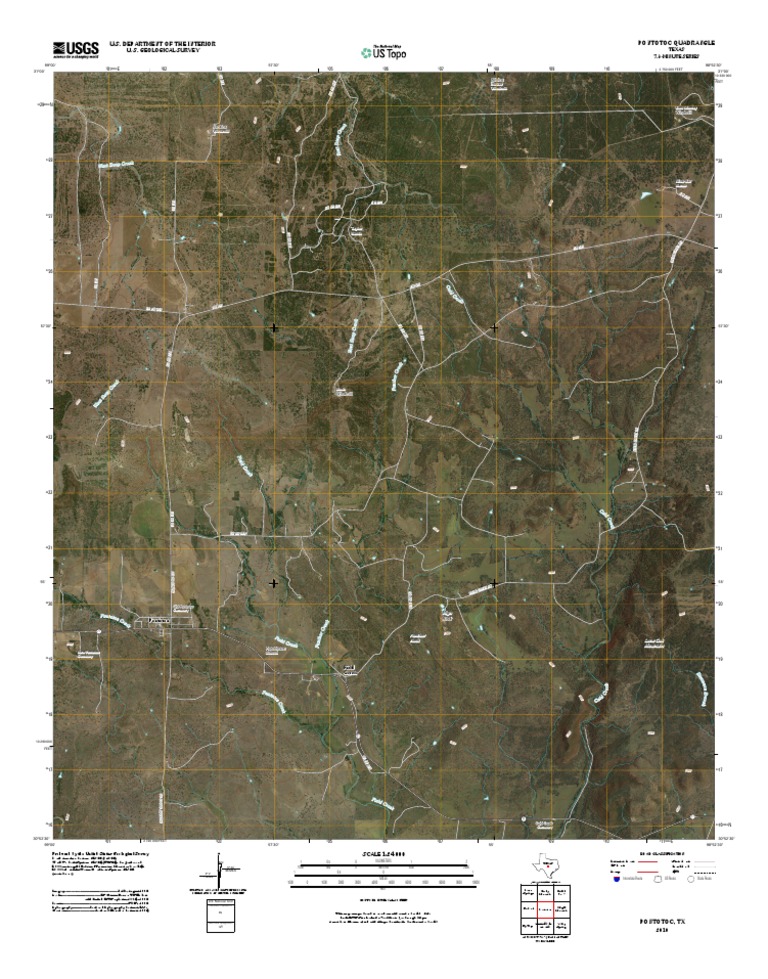 Pontotoc, TX 7.5-Minute Map Overview | PDF | Science & Mathematics