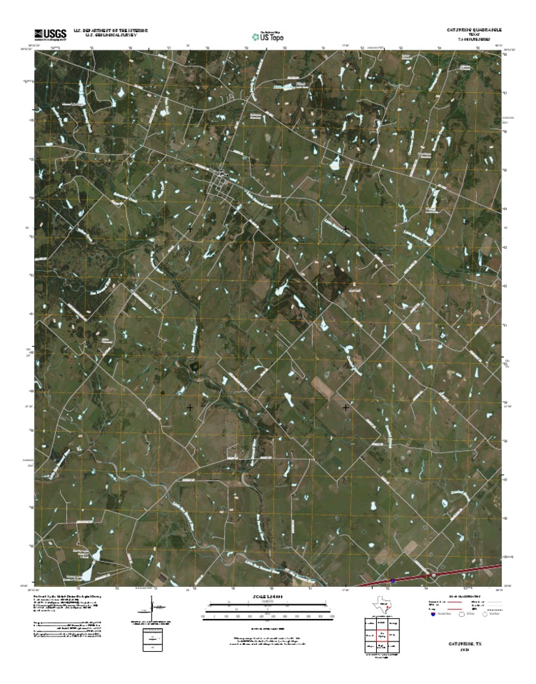 Topographic Map of Cat Spring | PDF | United States Geological Survey ...