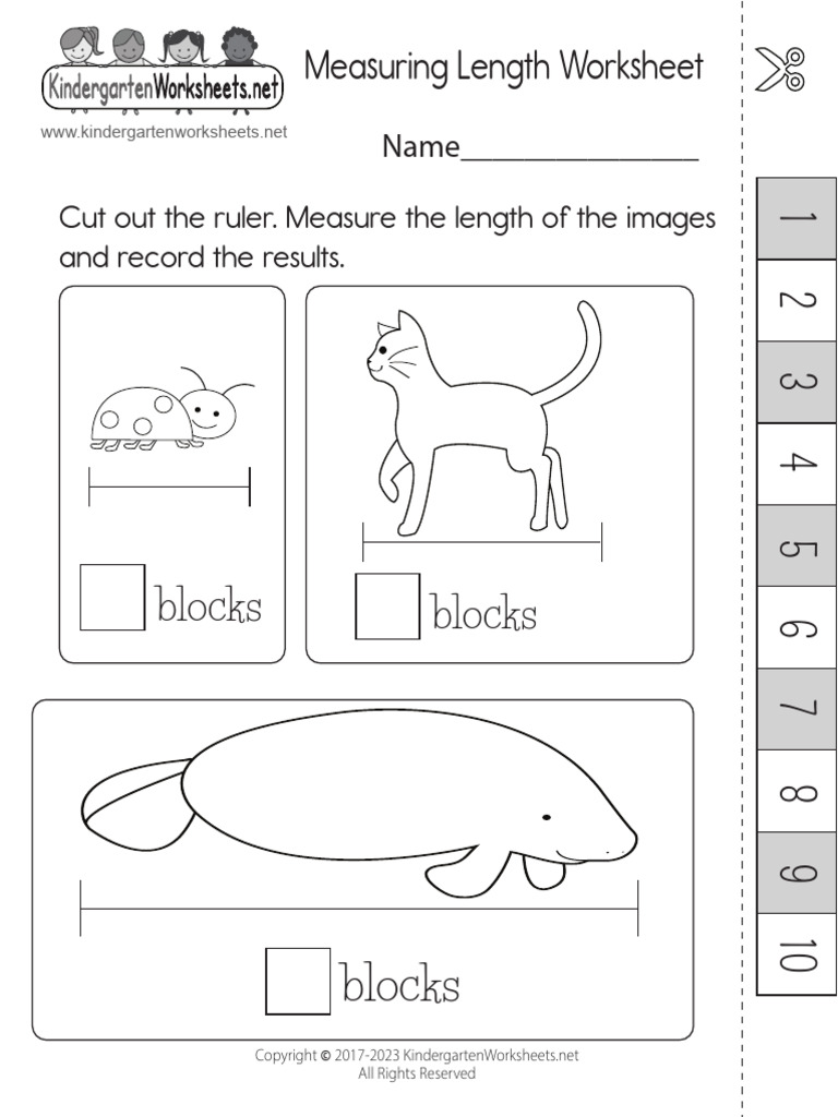 Length Measurement Worksheet Rulers | PDF
