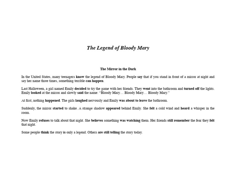The Legend of Bloody Mary | PDF