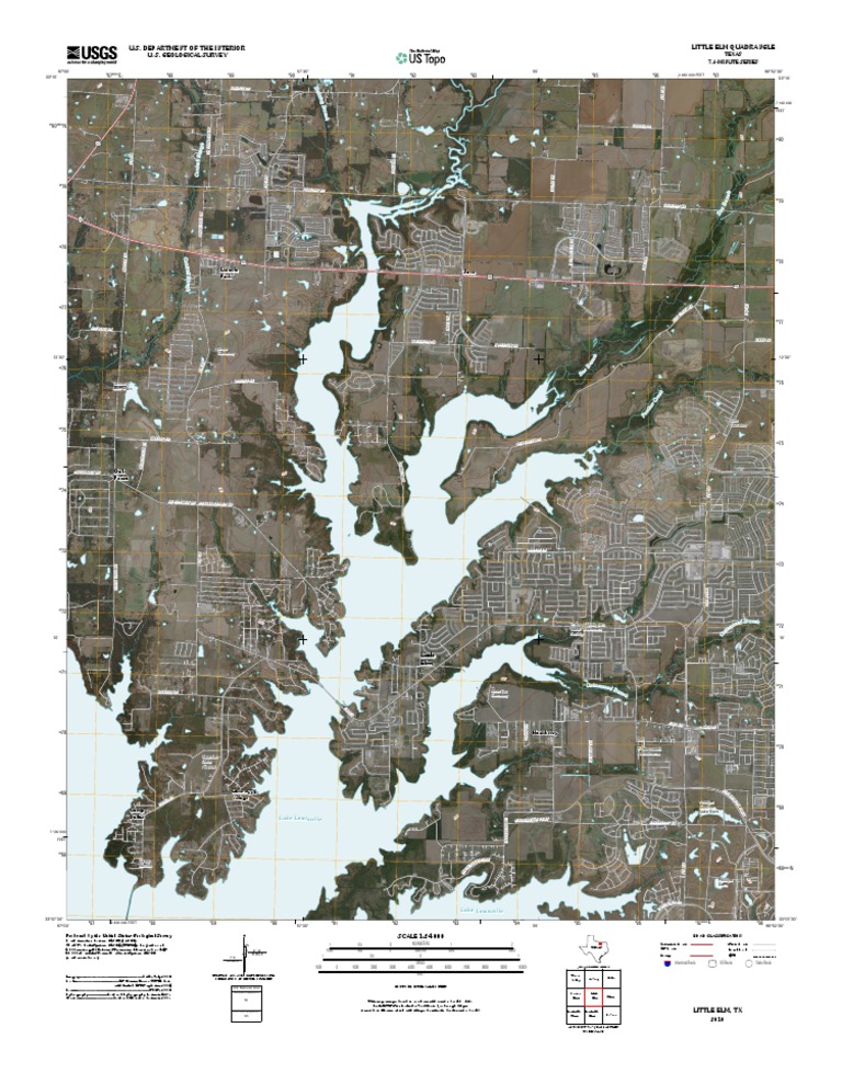 Topographic Map of Little Elm | PDF | United States Geological Survey | Map