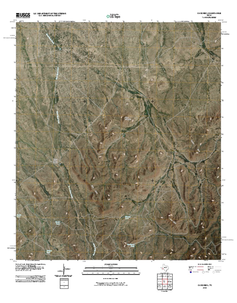 Topographic Map of Cave Mesa | PDF | United States Geological Survey ...