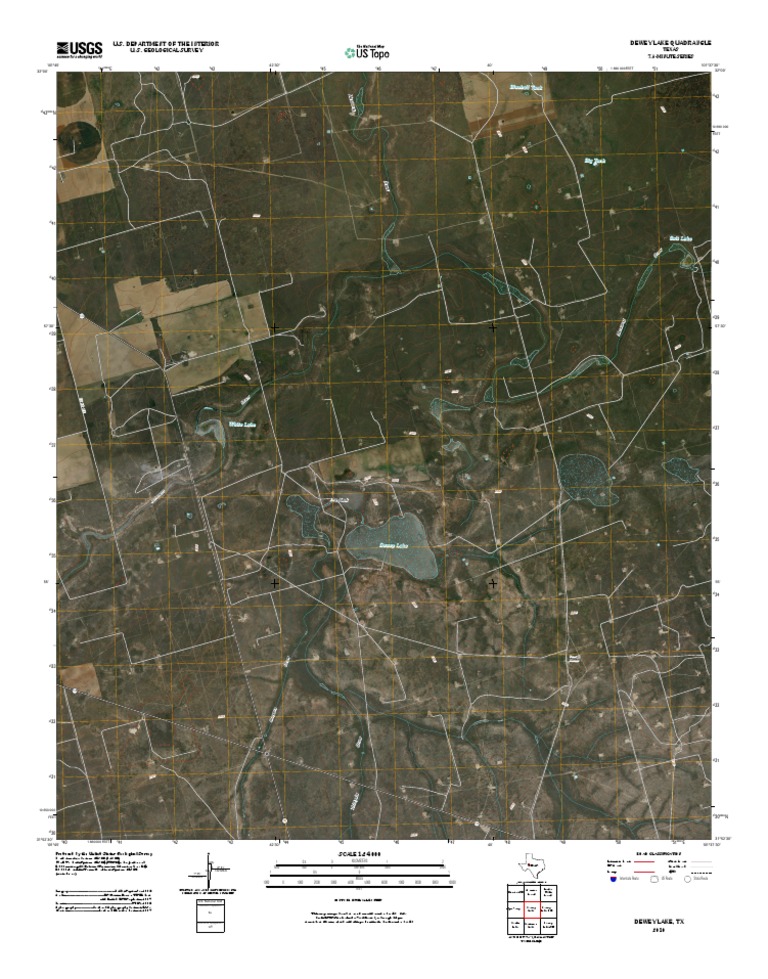 Dewey Lake Quadrangle Map, Texas | PDF