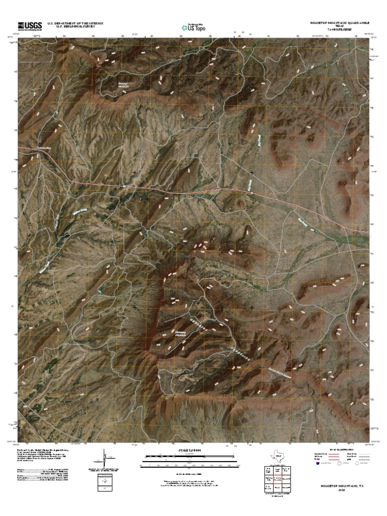 Topographic Map of Housetop Mountains | PDF | Geomatics | United States ...
