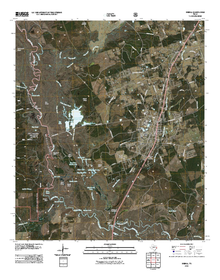 Topographic Map of Diboll | PDF | Transport | Road Transport