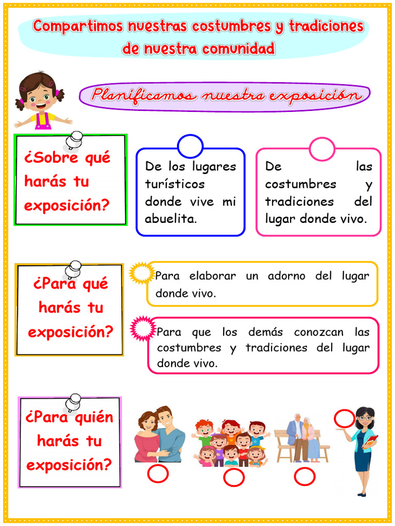 Ficha Compartimos Nuestras Costumbres y Tradiciones Maestra Janet | PDF