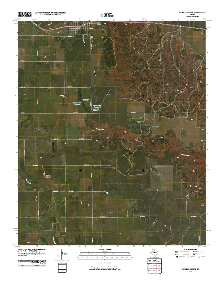 Topographic Map Of Dickens South Pdf United States Geological Survey Geomatics