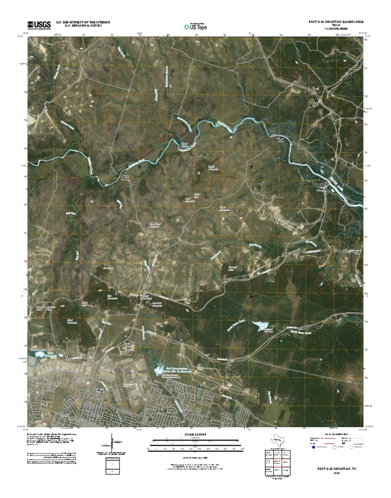 Topographic Map of Post Oak Mountain | PDF | United States Geological ...