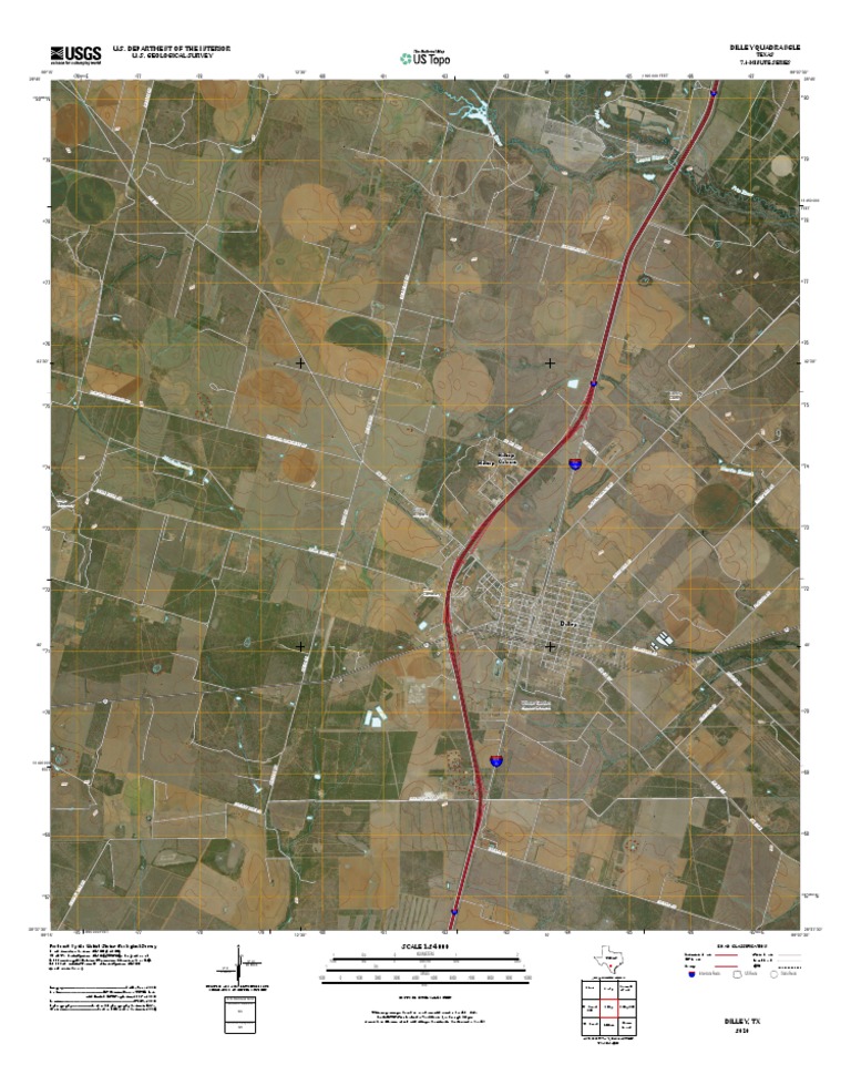 Topographic Map of Dilley | PDF