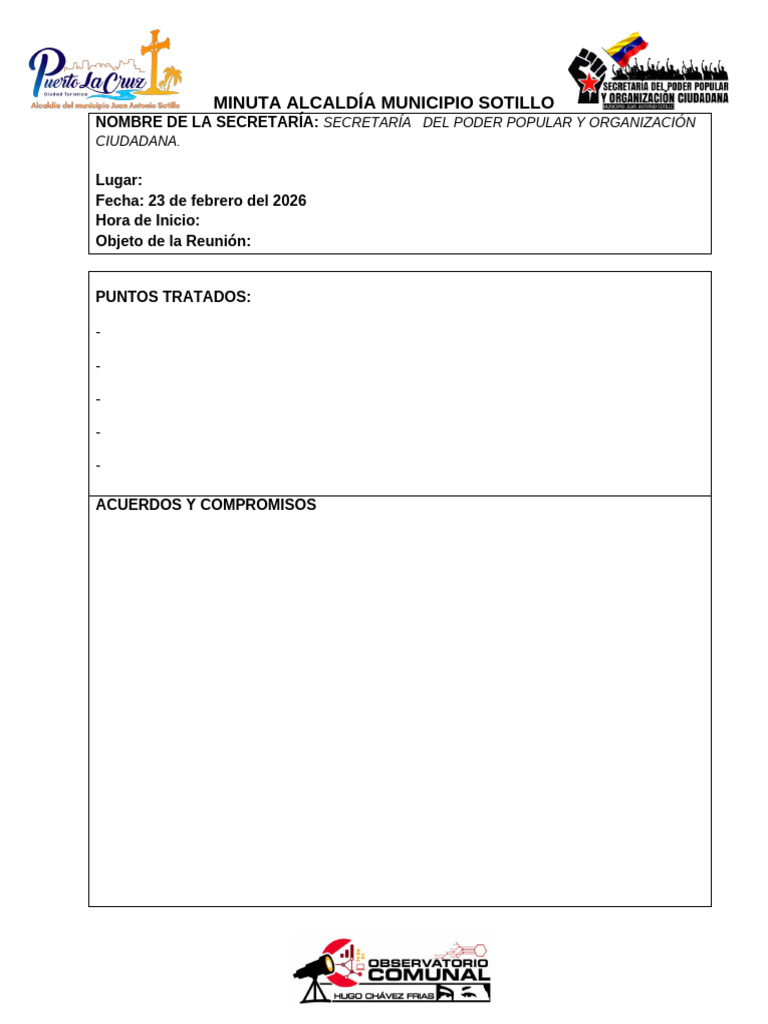 Minuta de Comunicación | PDF