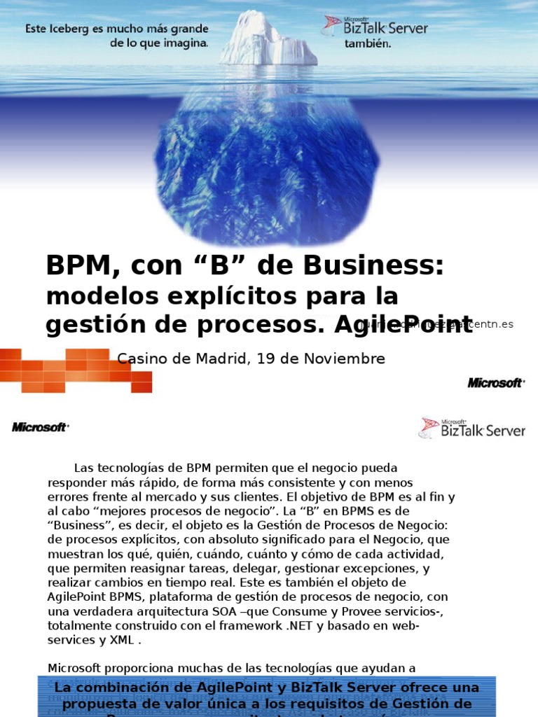 AgilePoint BPM B Business - Odp | PDF | Arquitectura orientada a ...
