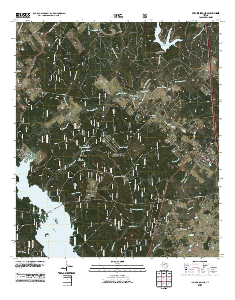 Topographic Map: Moore Grove, TX | PDF
