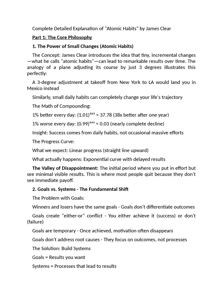 Atomic Habits | PDF | Habits | Psychology