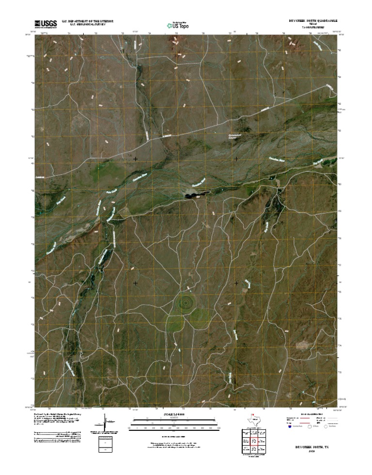 Dry Creek North Quadrangle Map, TX | PDF | Geomatics | United States ...