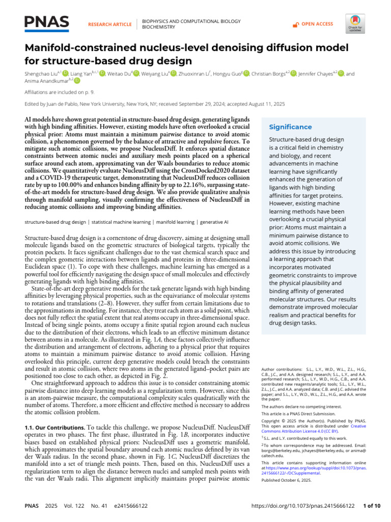 Liu Et Al 2025 Manifold Constrained Nucleus Level Denoising Diffusion ...